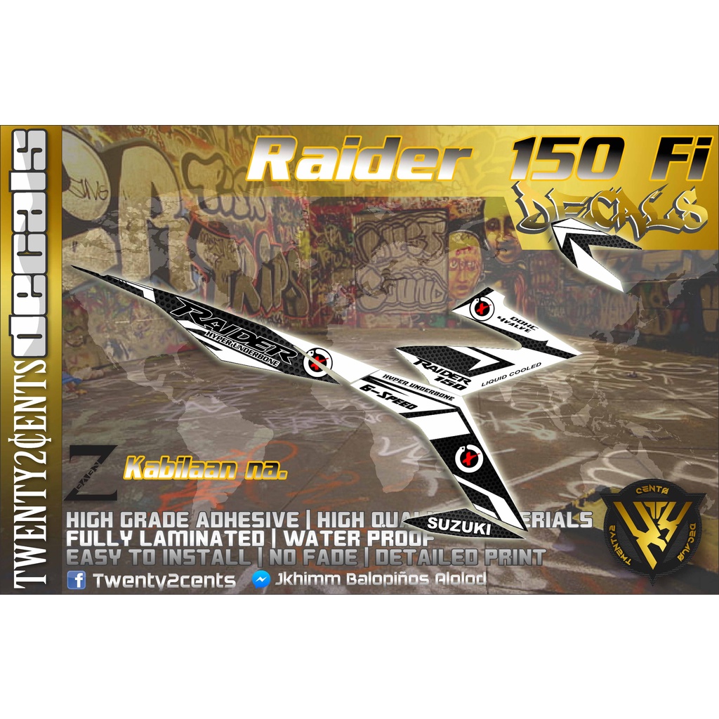 Suzuki raider 150 Fi Decals High-Quality Stickers (xlite) | Shopee ...