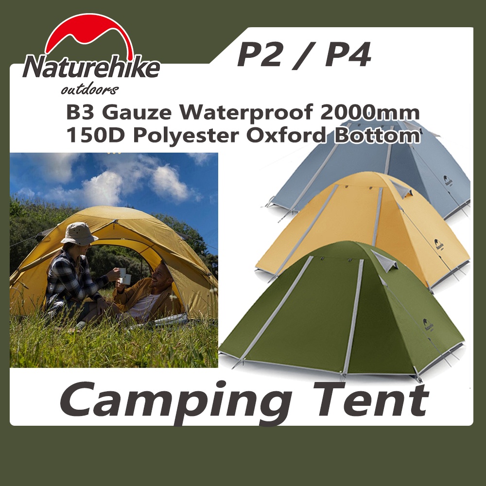Naturehike P Series Camping Tent 2 3 4 Person Outdoor Portable Tents ...