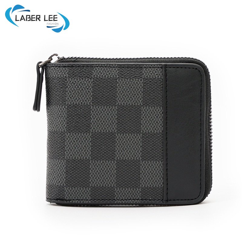 LABER LEE Short Purse Wallet Men Pu Leather Zipper | Shopee Philippines