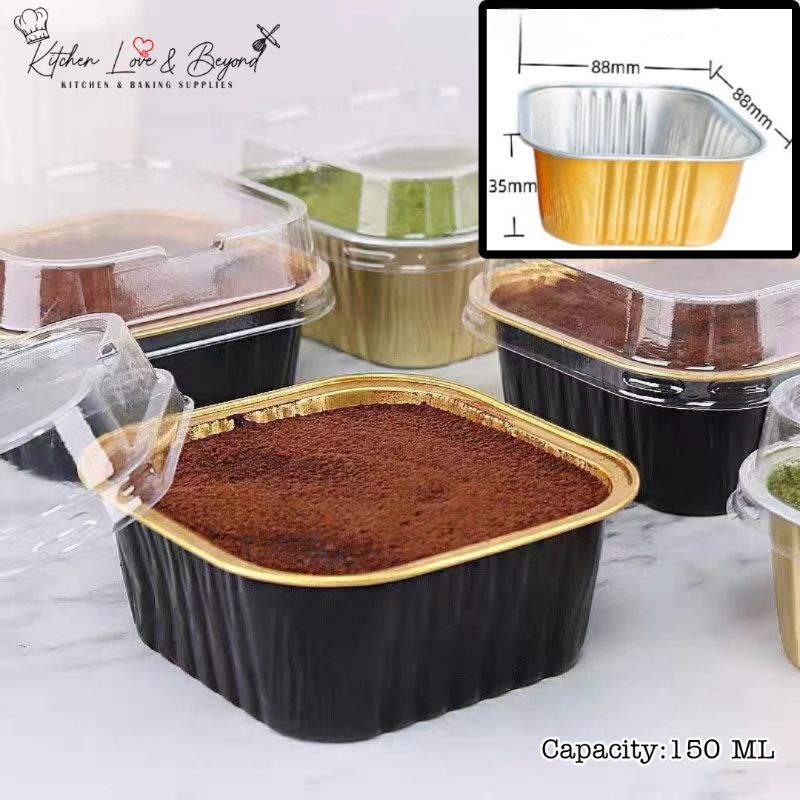10 pcs Chocolate Lava Aluminum container 150ML | Shopee Philippines