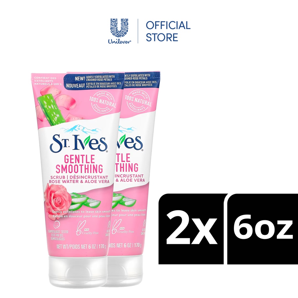 [bundle Of 2] St Ives Gentle Smoothing Rose Water And Aloe Vera Face