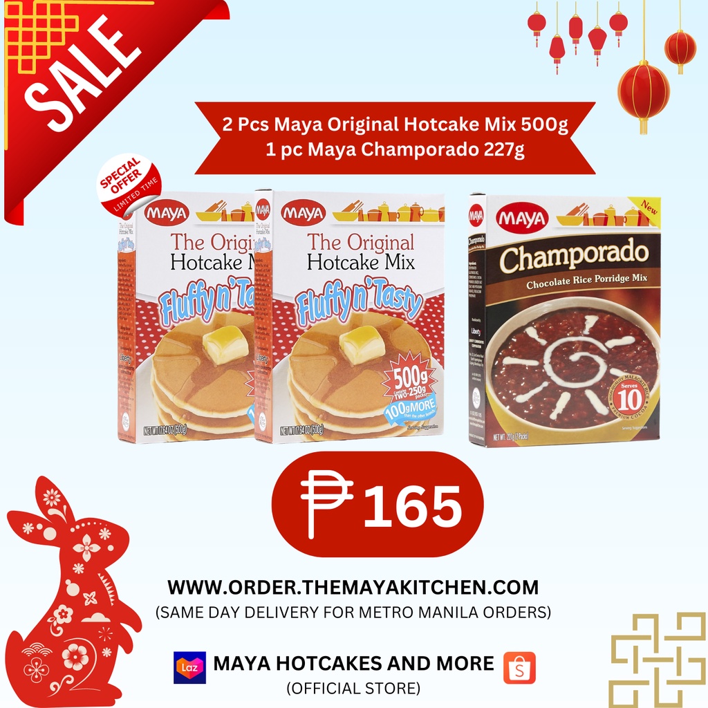 MAYA Hotcake & Champorado - 2pcs of MAYA Original Hotcake Mix 500g and ...