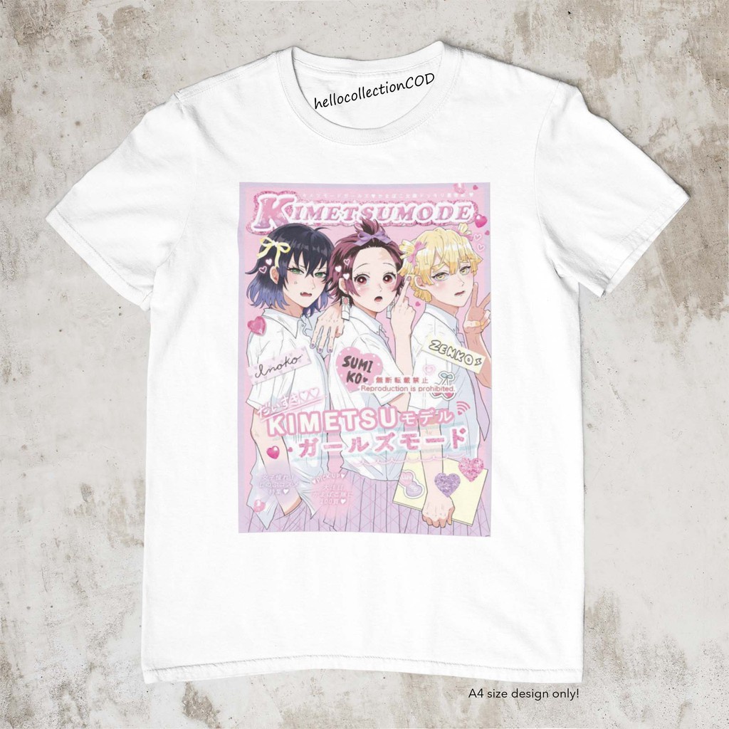 Demon Slayer - Tanjiro Inosuke Zenitsu Girl Anime Shirt ...