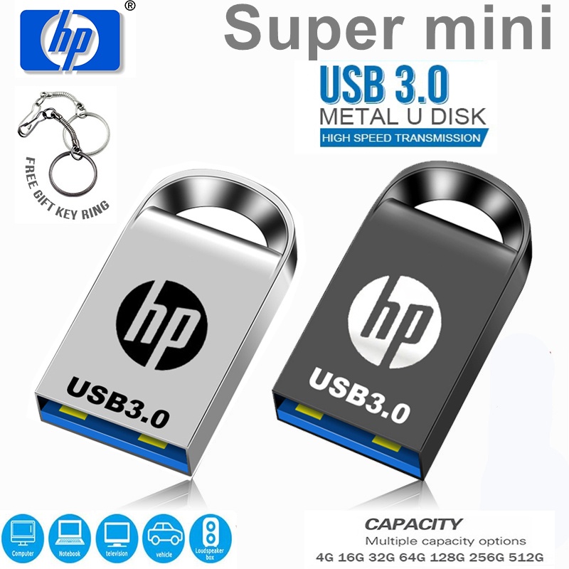 High Speed HP Mini Metal USB 3.0 Flash Drive 4GB 8GB 16GB 32GB 64GB ...