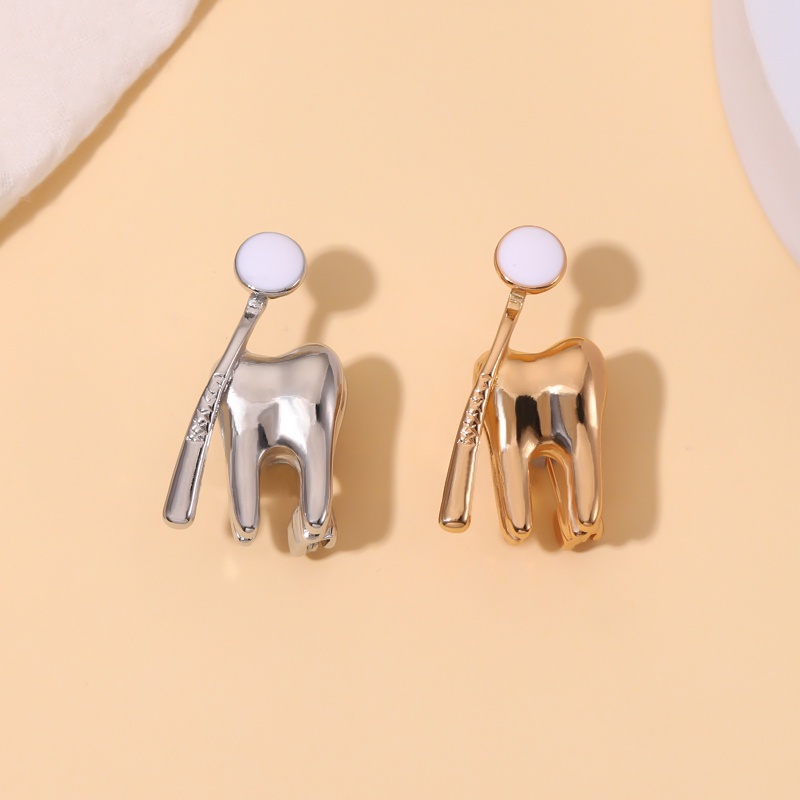 Creative Fashion Teeth Enamel Pins Luxury Medical Brooch Tooth Brooches ...