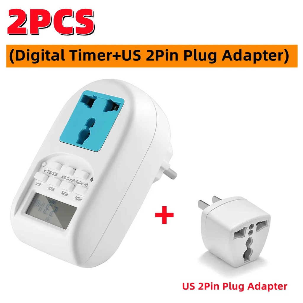 Digital Timer AL-06 Electronic Digital Mains EU Plug In Timer Switch ...