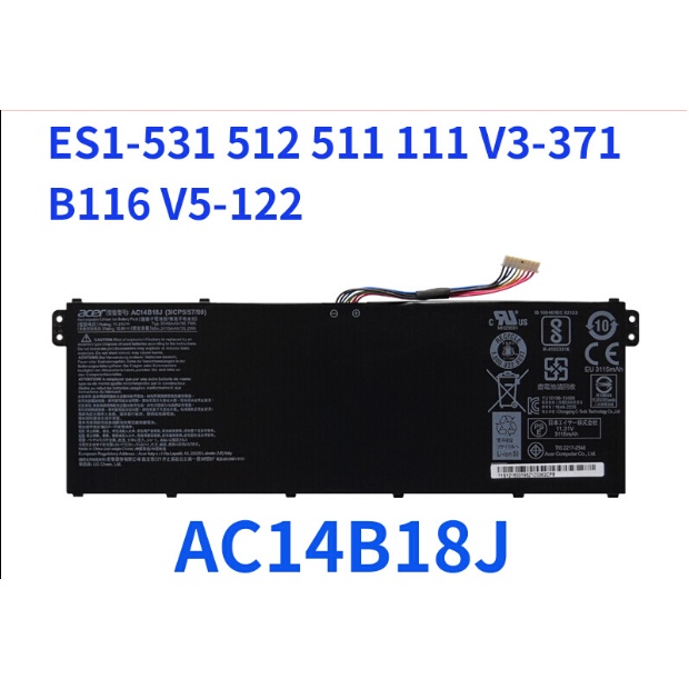 Original Acer ACER AC14B18J ES1-311 MS2394 EX2519 N15W4 notebook ...