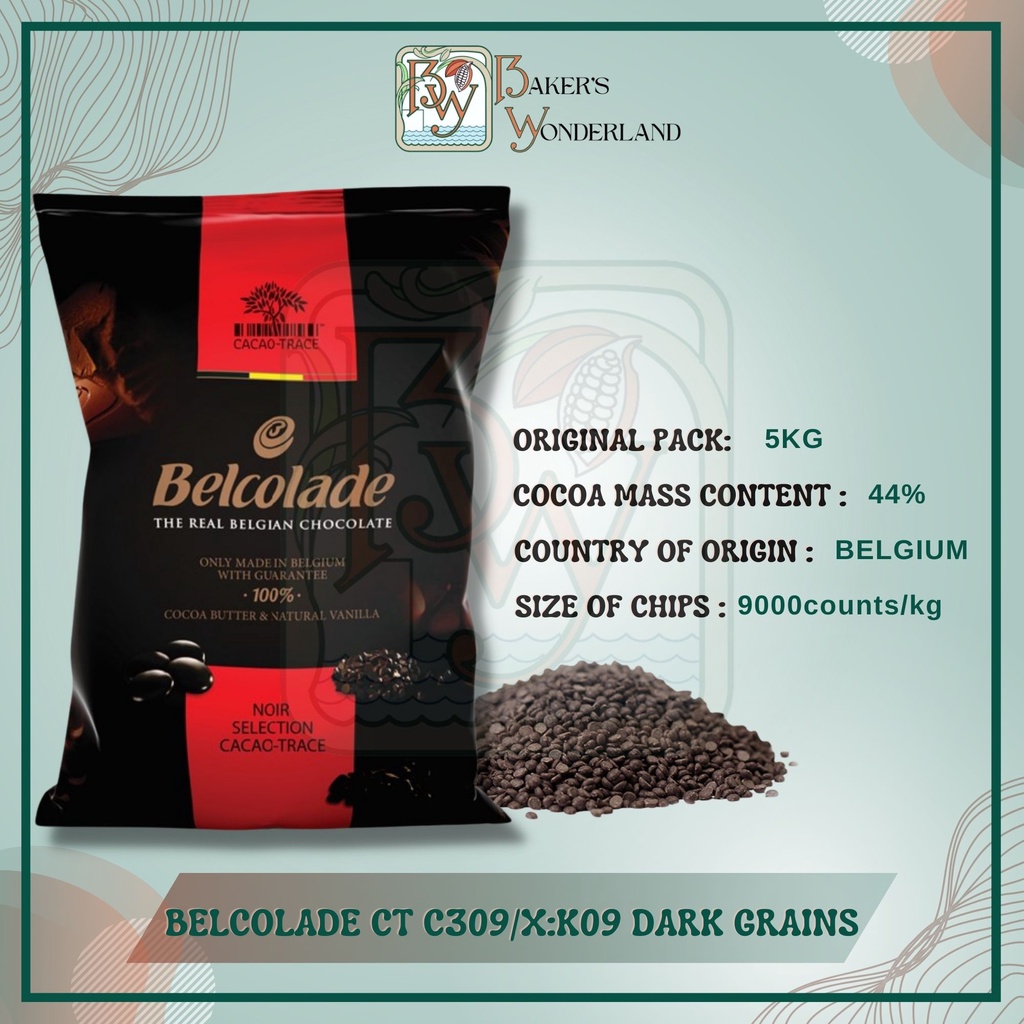 BELCOLADE 44% DARK SELECTION CHOCOLATE GRAINS - 5KG | Shopee Philippines