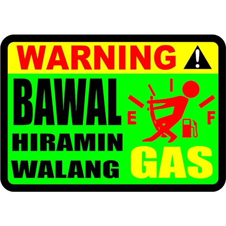 BABALA BAWAL HIRAMIN WALANG GAS GLOSSY STICKER 3 INCH | Shopee Philippines