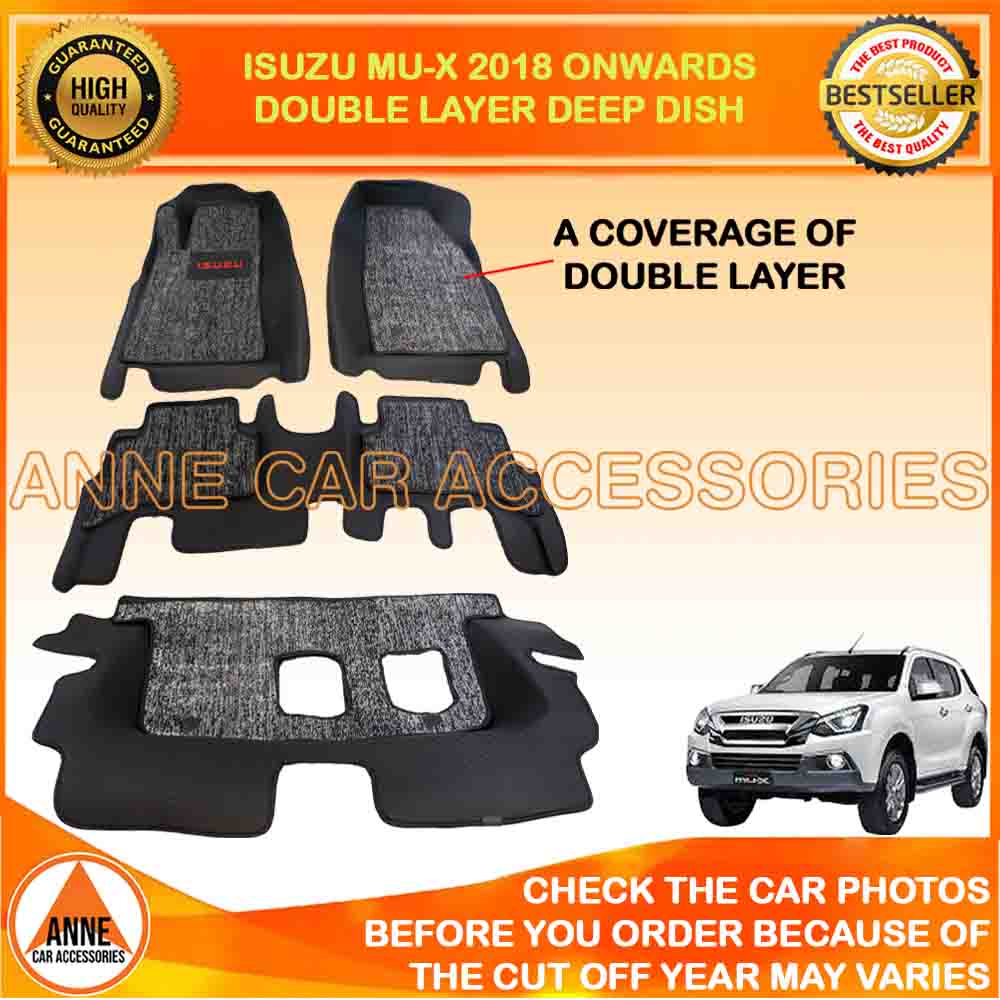 Double Layer Deep Dish Matting for Isuzu MUX 2013 2014 2015 2016 2017 ...