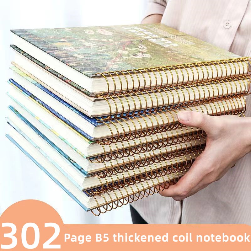 16k Van Gogh Hardbound Spiral Thick Big Notebook Sheets 151 Watercolor ...