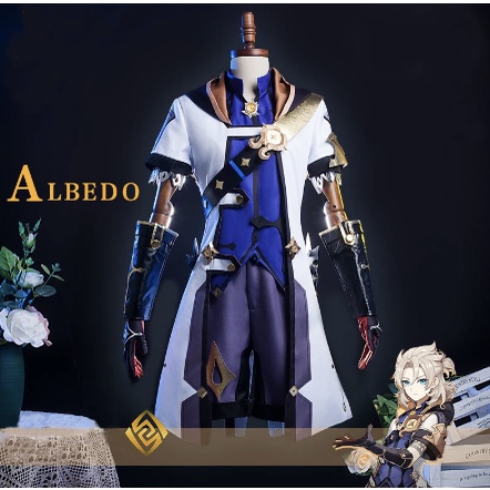 Game Genshin Impact Albedo Cosplay Costume Halloween Outfits Albedo ...