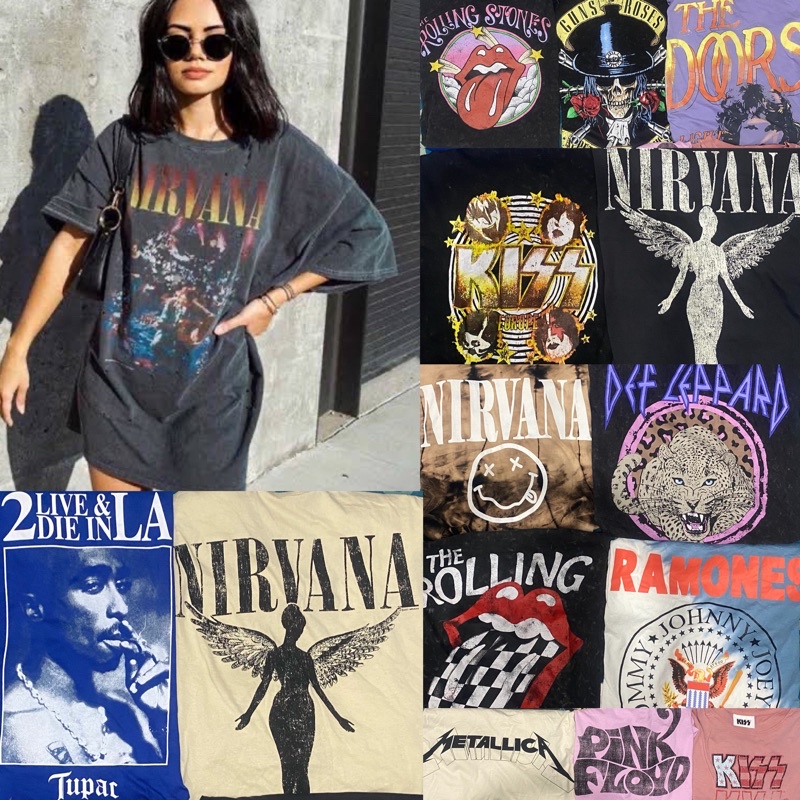 Brand/ed Over/runs Vintage Band shirt unisx | Shopee Philippines