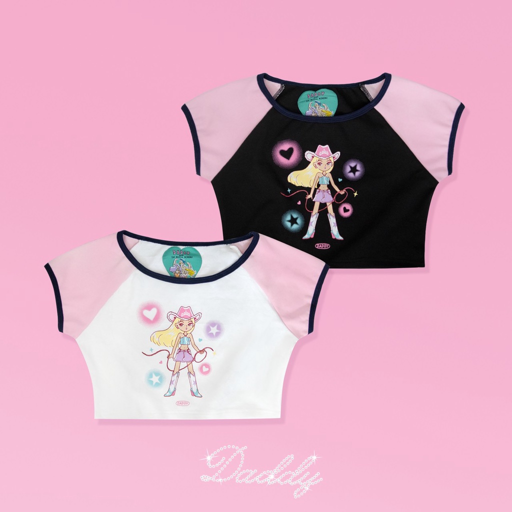 DADDY | Sassy Cowgirl Crop Top Screen Wendy cowboy White Black | Shopee ...