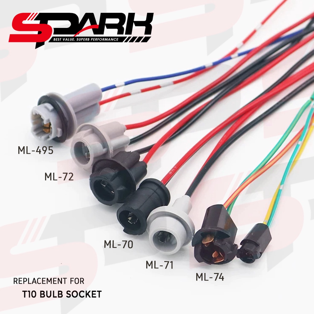 (2 PCS) T10 Wedge Bulb Socket Bulb Socket Connector for Car Soft Rubber ...