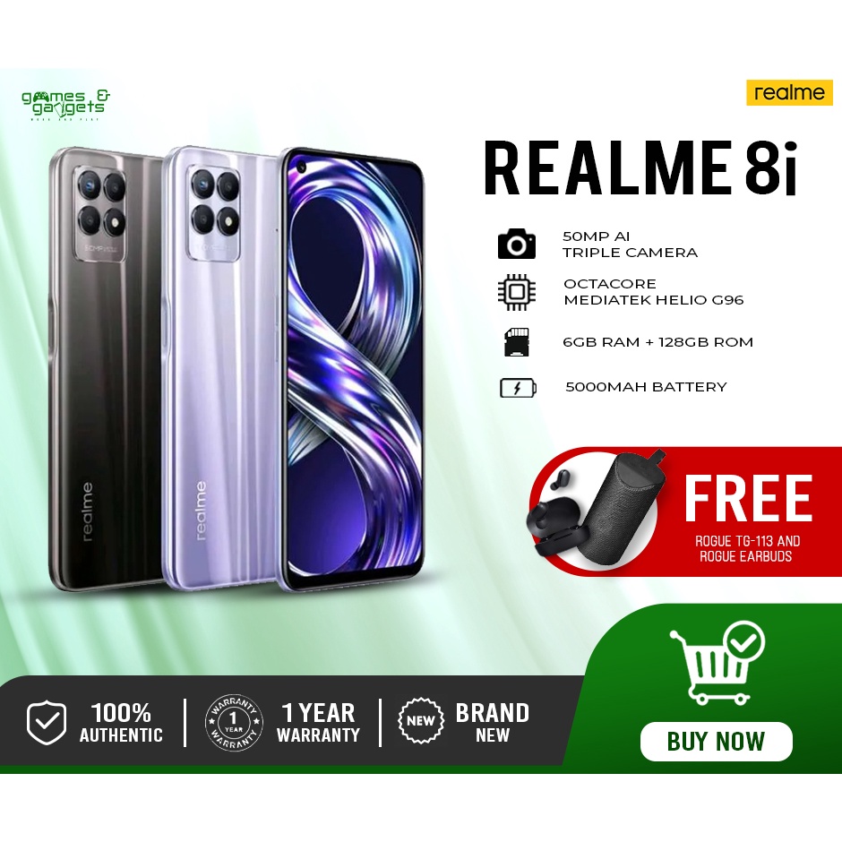 Realme 8i 6GB RAM - 128GB ROM(With Freebies) | Shopee Philippines