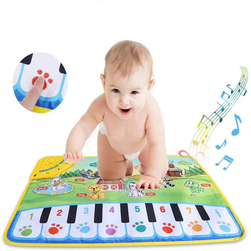 Baby Musical Piano Play Mat Animal Farm Music Carpet kids educational ...