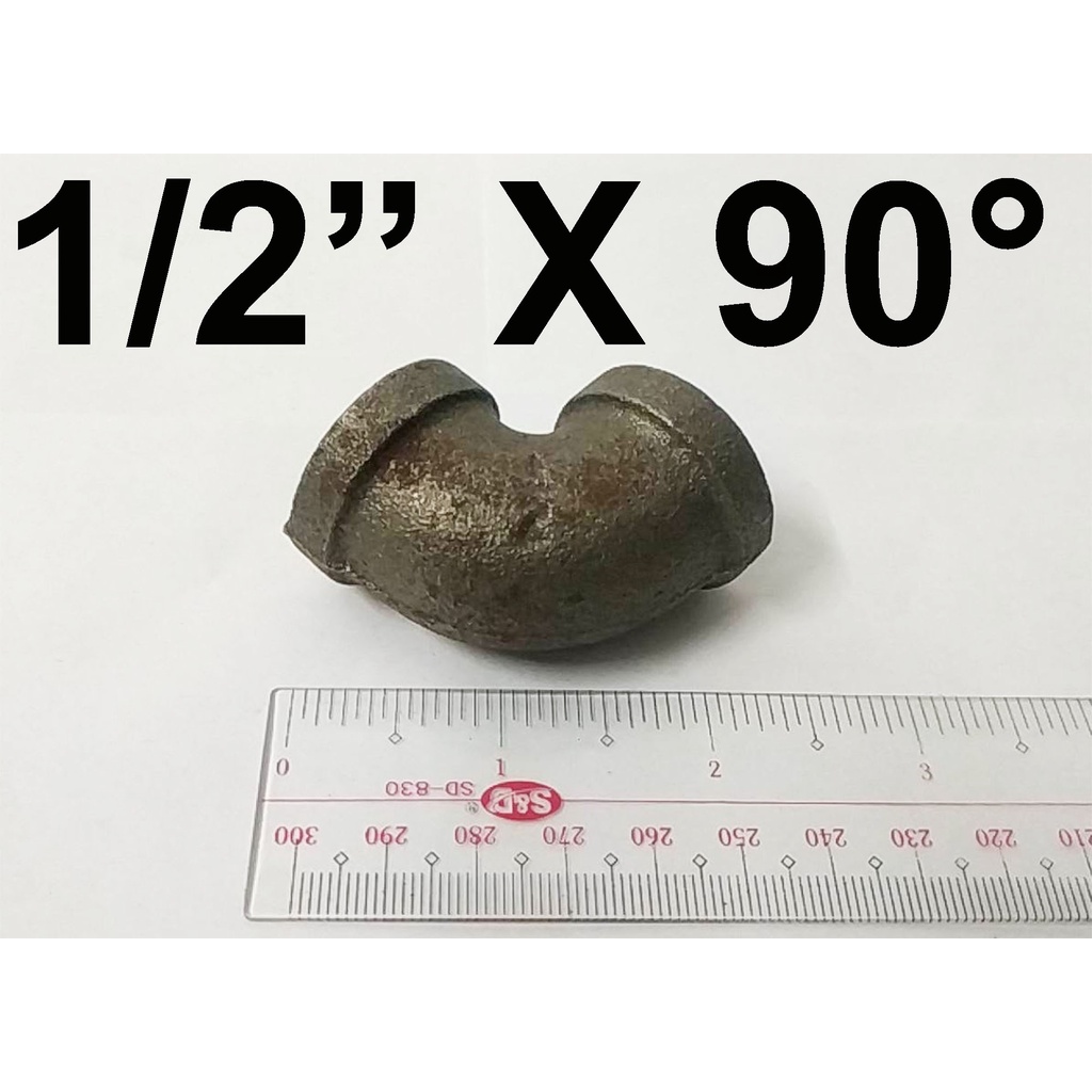 MECH BI ELBOW 1/2" x 90° THREADED SCH40 STANDARD BLACK IRON MALLABLE ...