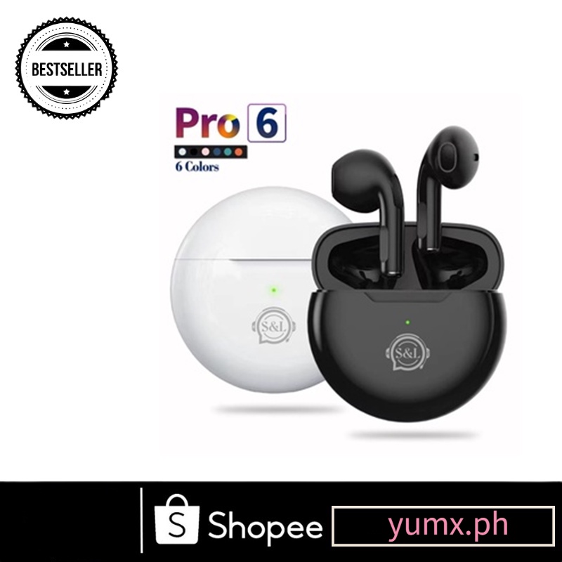 Pro 6 TWS True Wireless Earbuds Bluetooth Earphone Touch Control Stereo ...