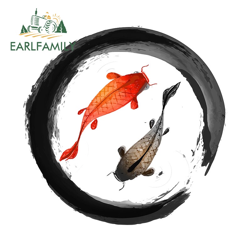 EARLFAMILY 13cm X 12.7cm Koi Fish Japanese Vinyl Car Wrap Motorcycle ...