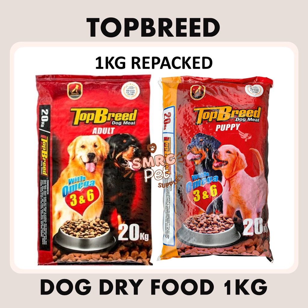 Top Breed Dry Dog Food Dog Meal 1kg Repacked Adult Puppy Topbreed ...