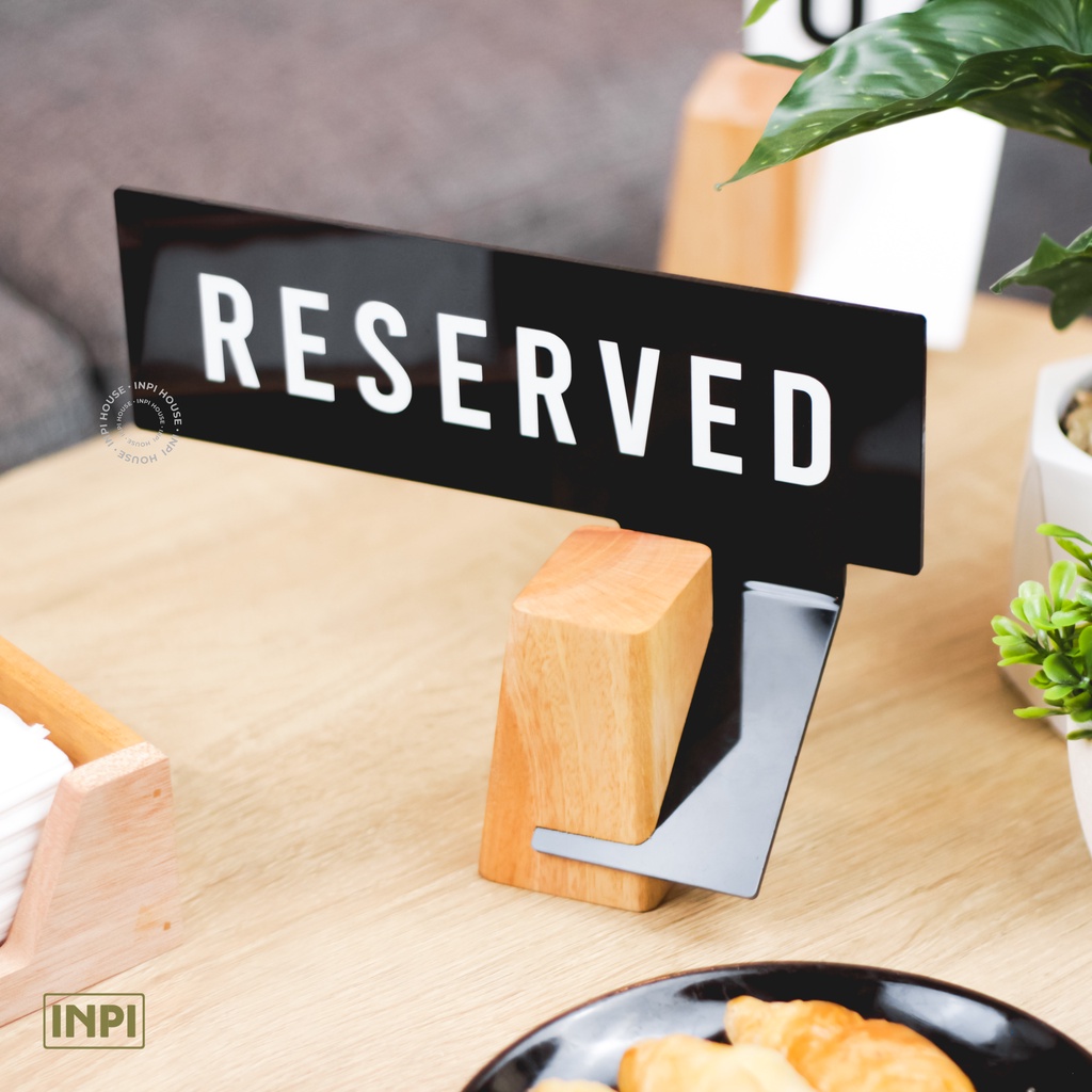 Reserved Restaurant Table Reserved Sign Board - INPI | Shopee Philippines