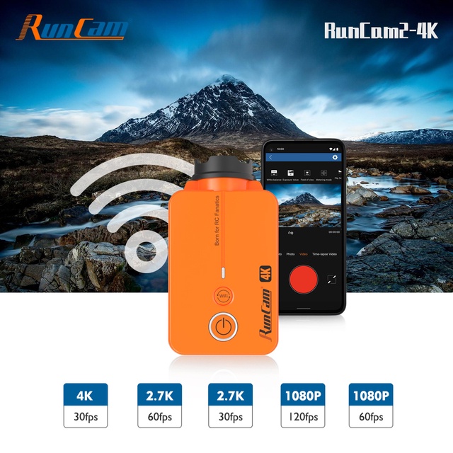 RunCam 2 4K Edition FPV Sports Action Camera 49g WiFi Supported Ultra ...