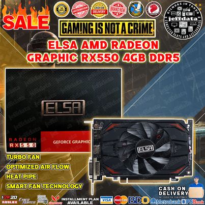 Videocard ELSA AMD Radeon RX550 4gb 128bit DDR5 NO 6pin with box GPU ...