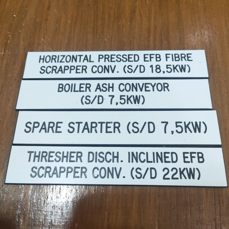 MESIN Machine Nameplate Panel / Machine Panel / Machine Nameplate ...