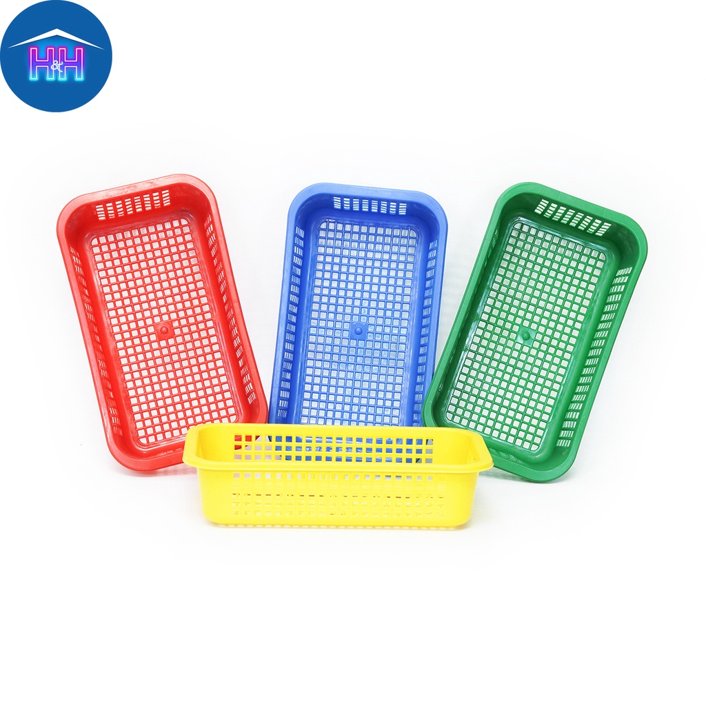 H&H Plastic Basket Tray - Multipurpose Rectangular Storage Trays ...