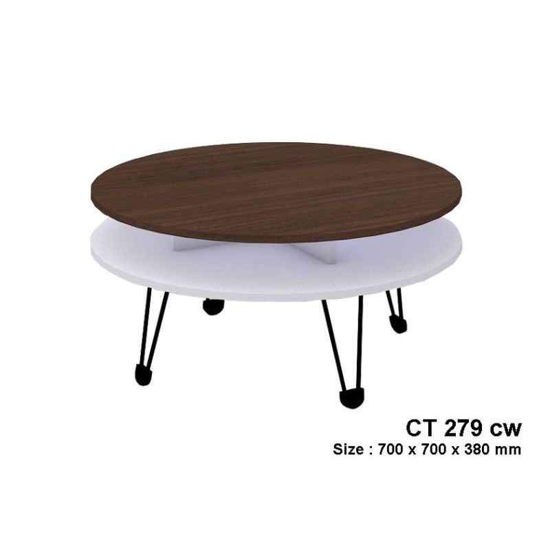 Terrace TABLE / ROUND GUEST TABLE CT 279 CHOCOLATE WHITE ( BATAM ...