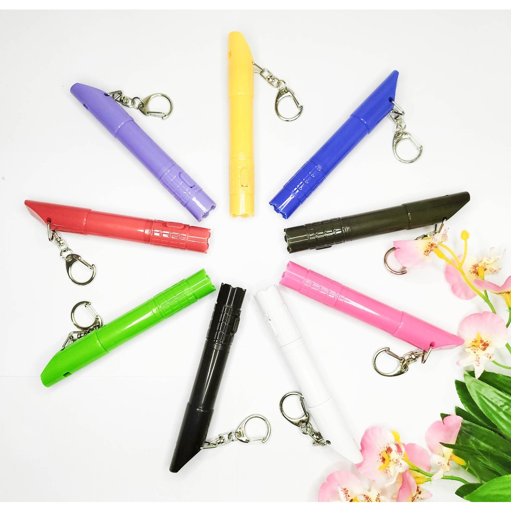 3 in1 Emergency Whistle Flashlight Pen with Keyring | Shopee Philippines