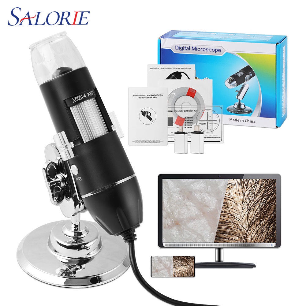 Salorie USB Digital Scalp Hair Microscope Skin Detector Analyzer OTG ...