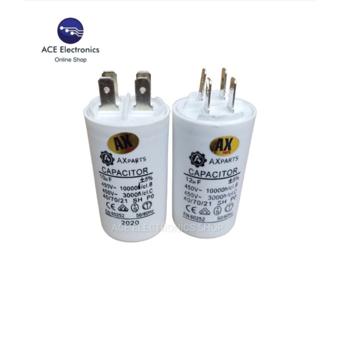 Run /Starting Capacitor for Motor Terminal Type 10uf / 12uf 450Vac ...