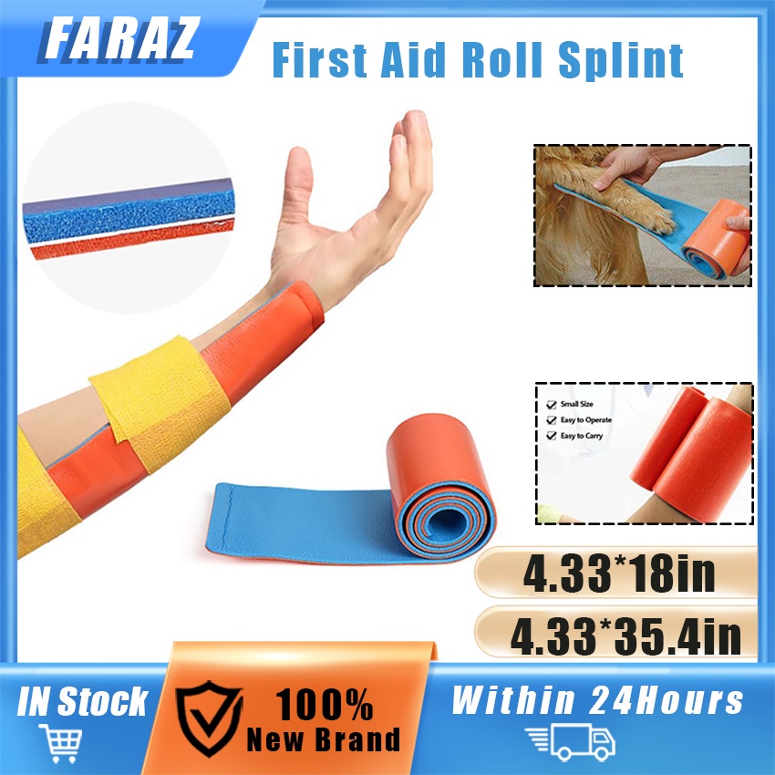 Aluminum First Aid Splint roll non-toxic and odorless Wrist arm thumb Splint home First aid ...