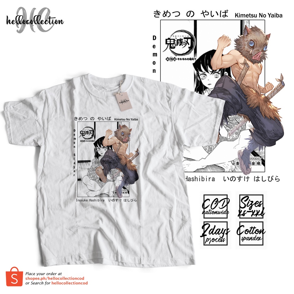 DEMON SLAYER - Inosuke Comic Stand Anime Shirt hellocollectioncod ...
