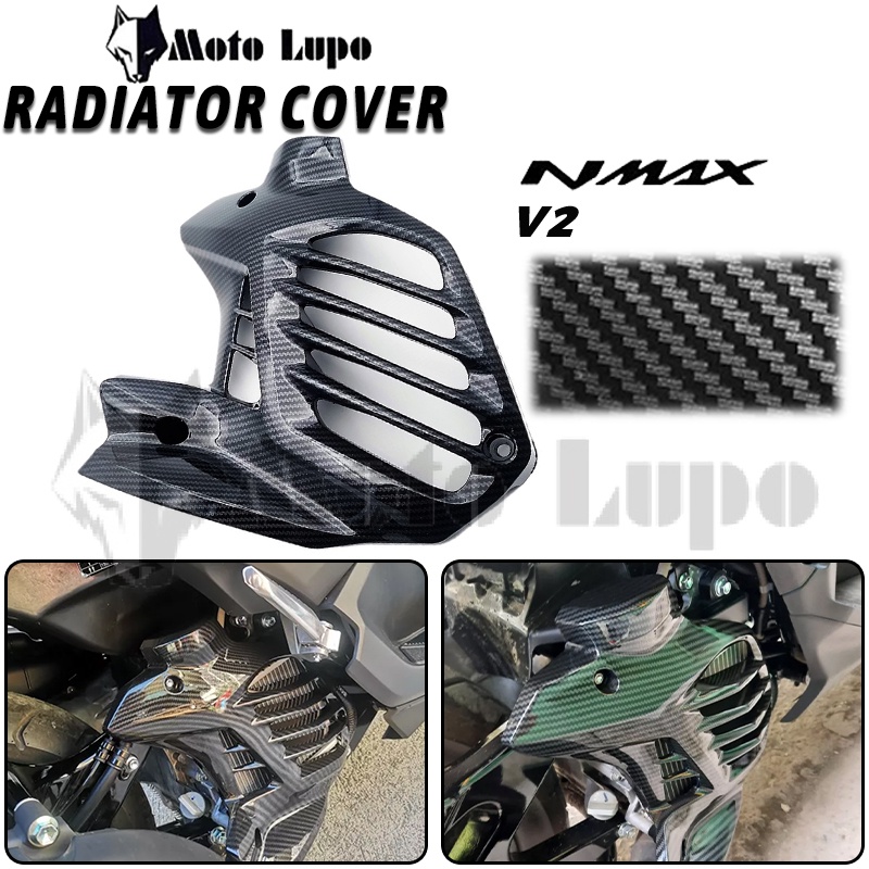 Motorcycle NMAX V2 Radiator Panel Cover Fan Cover Radiator Carbon Fiber ...