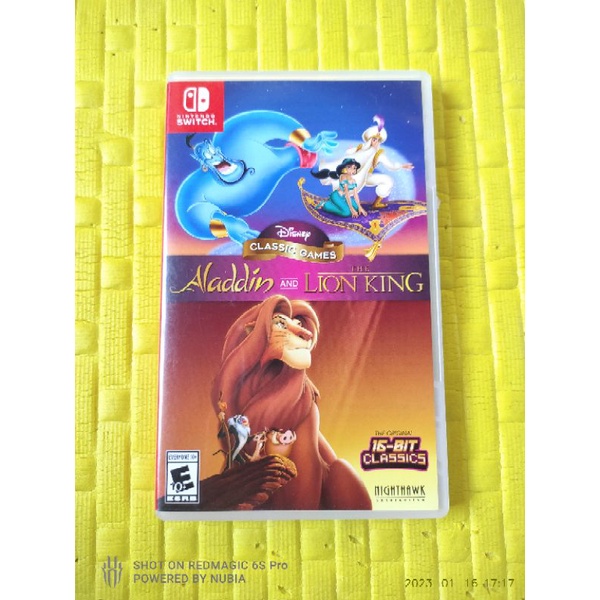 Disney Classic Games Aladdin and the Lion King Nintendo Switch | Shopee ...