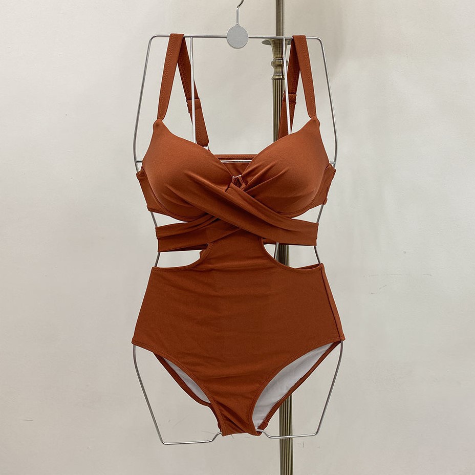 Push Up Swimsuit Korean One Piece Swimsuit Tie Back Swimwear ...