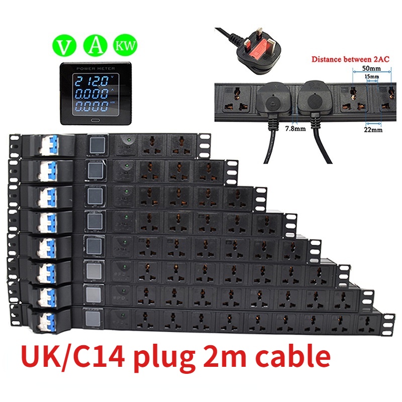 Cabinet multi-function digital display power distribution unit PDU, 16A ...