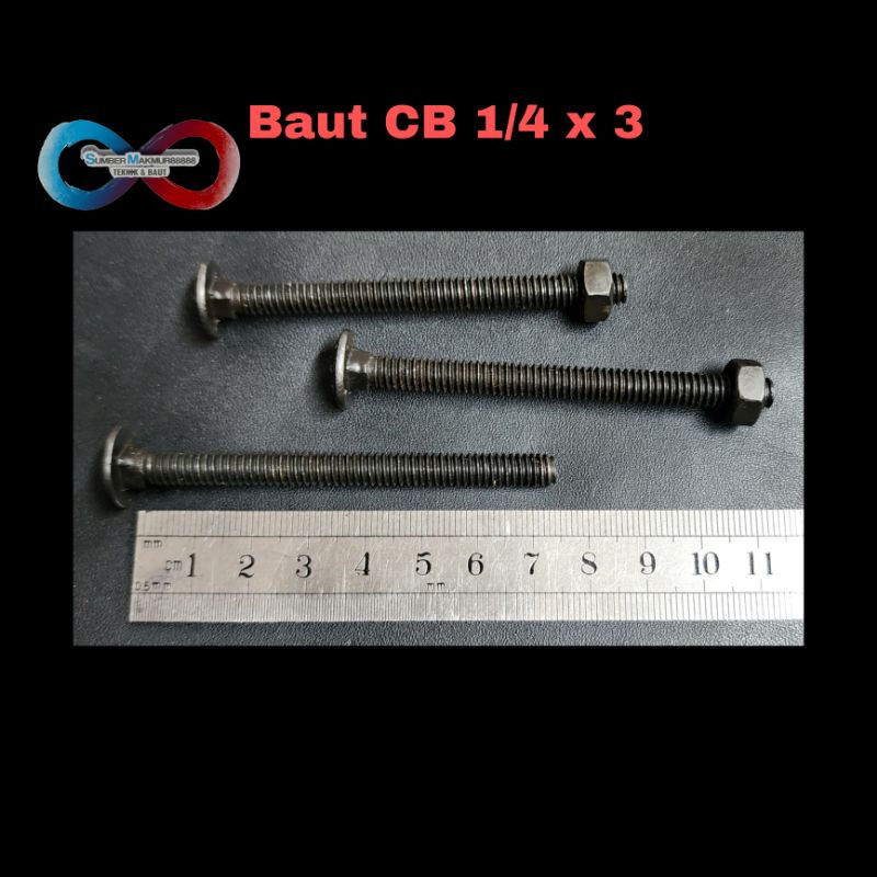 CB Bolt Nut 1/ 4 x 3 inch (Umbrella Bolt) | Shopee Philippines