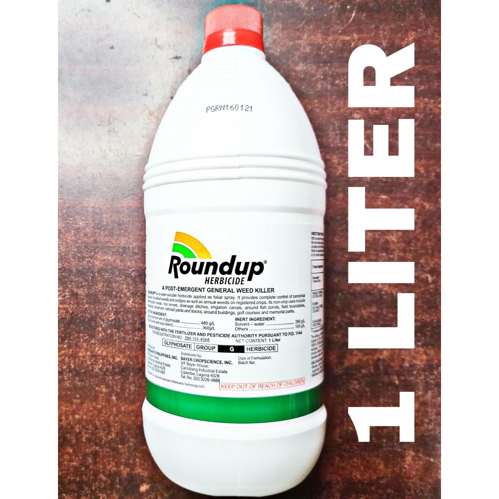 ROUNDUP HERBICIDE (1 LITER) A POST-EMERGENT GENERAL WEED KILLER ROUND ...