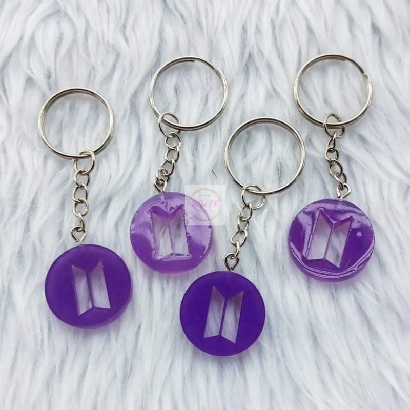 [HANDMADE] BTS Logo Inspired Resin Keychain + FREE PHOTOCARD | Shopee ...