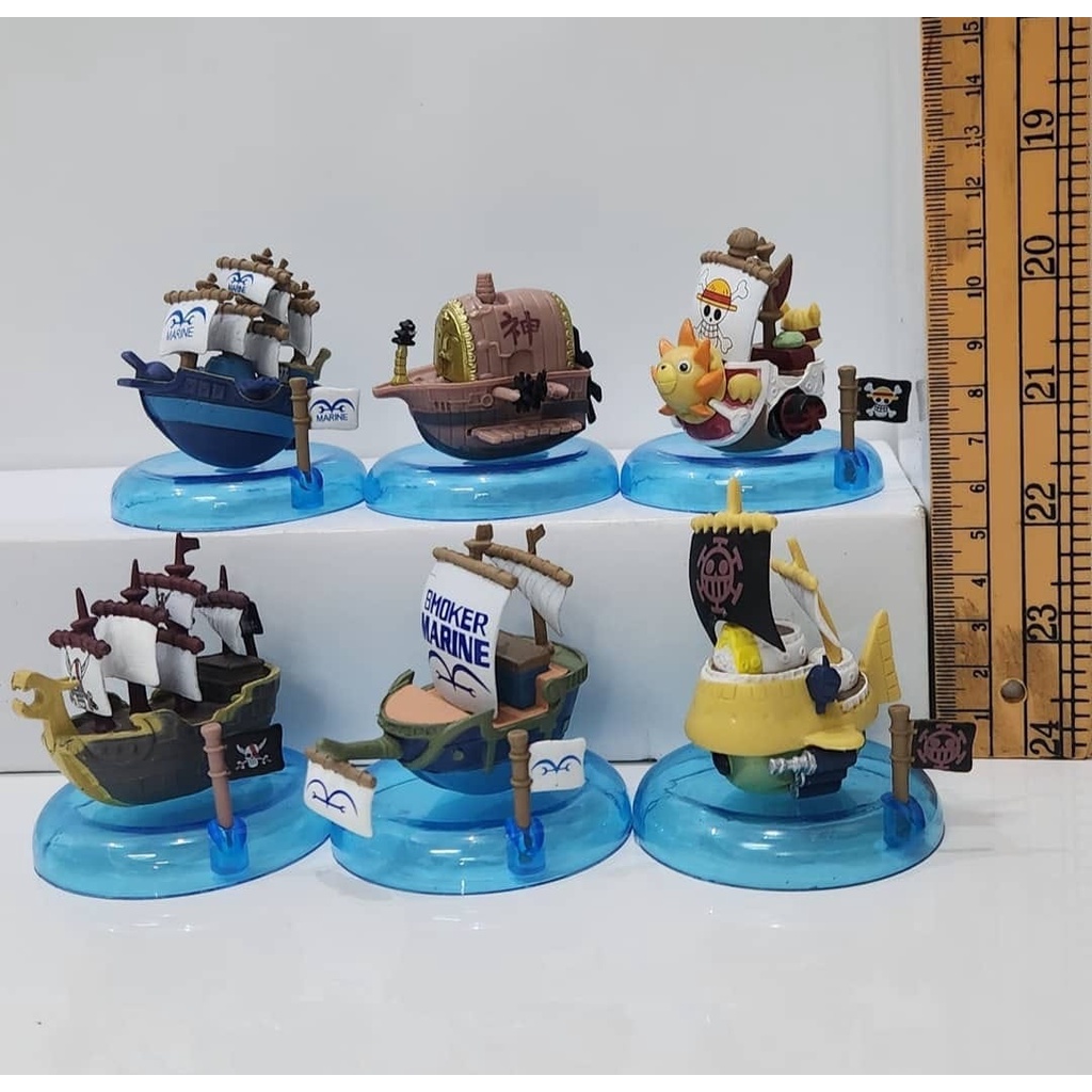 Action Figure/Miniature/One Piece Pirate Ship Display Set 6pcs | Shopee ...