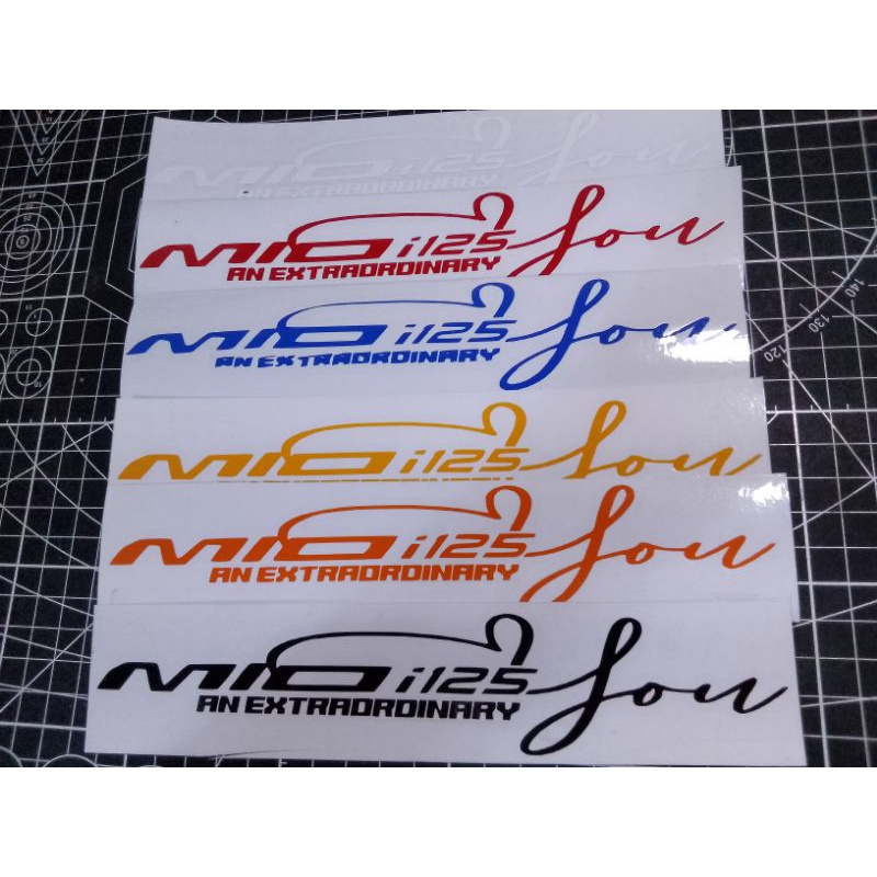 (COD) YAMAHA MIO signature style machine cut motorcycle vinyl decals ...
