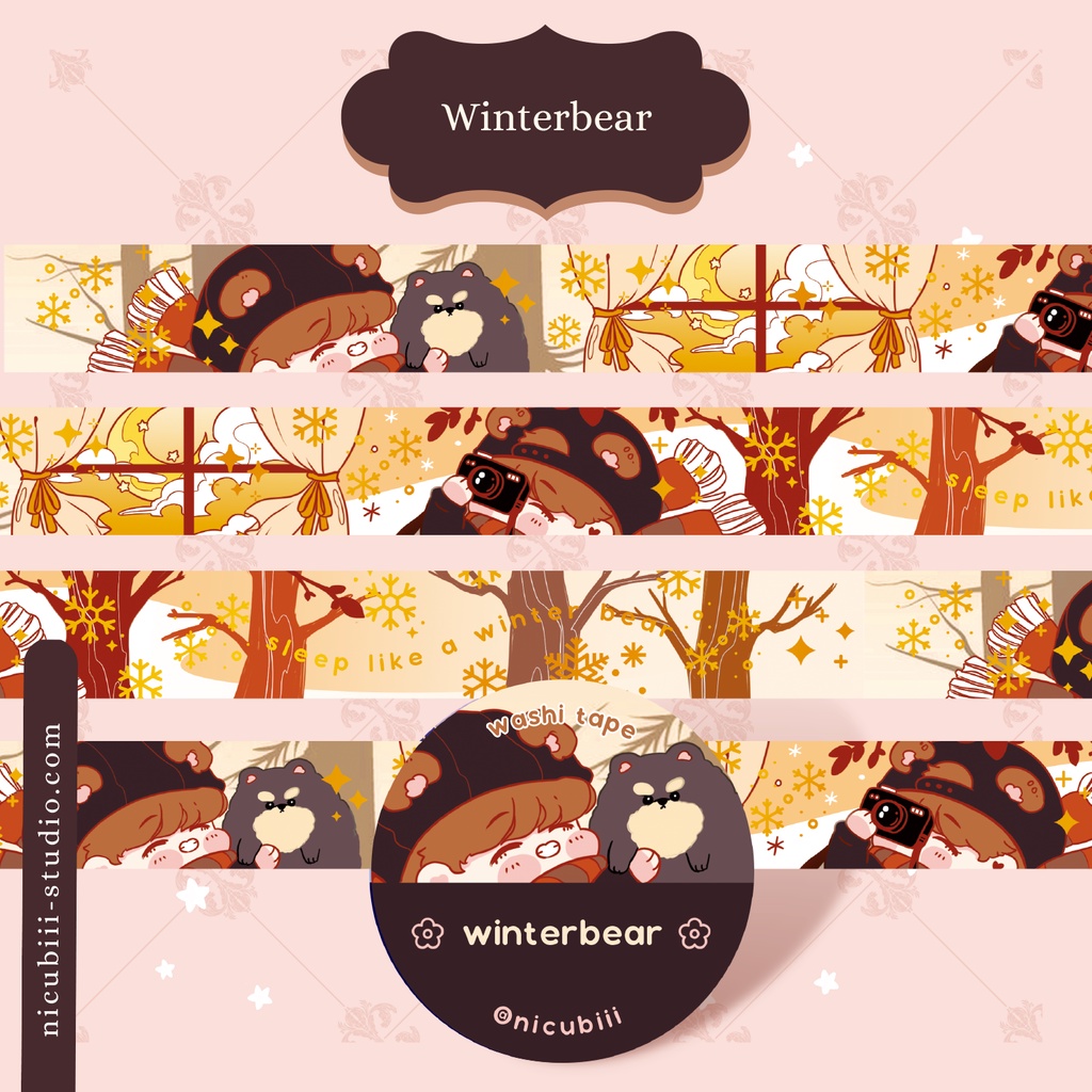 BTS Winterbear V Washi Tape | Shopee Philippines