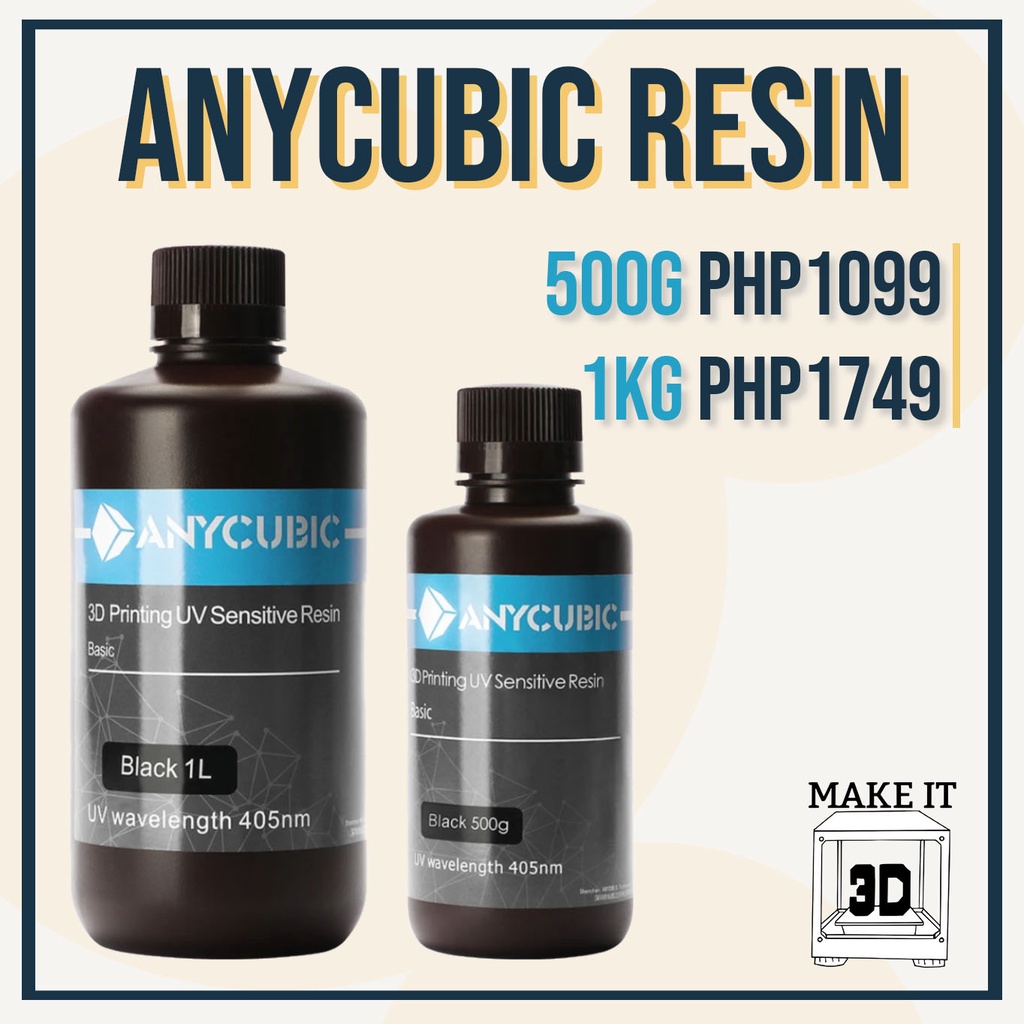 ANYCUBIC 500g 3D Printing Resin - General / Eco Resin / Plant Based ...