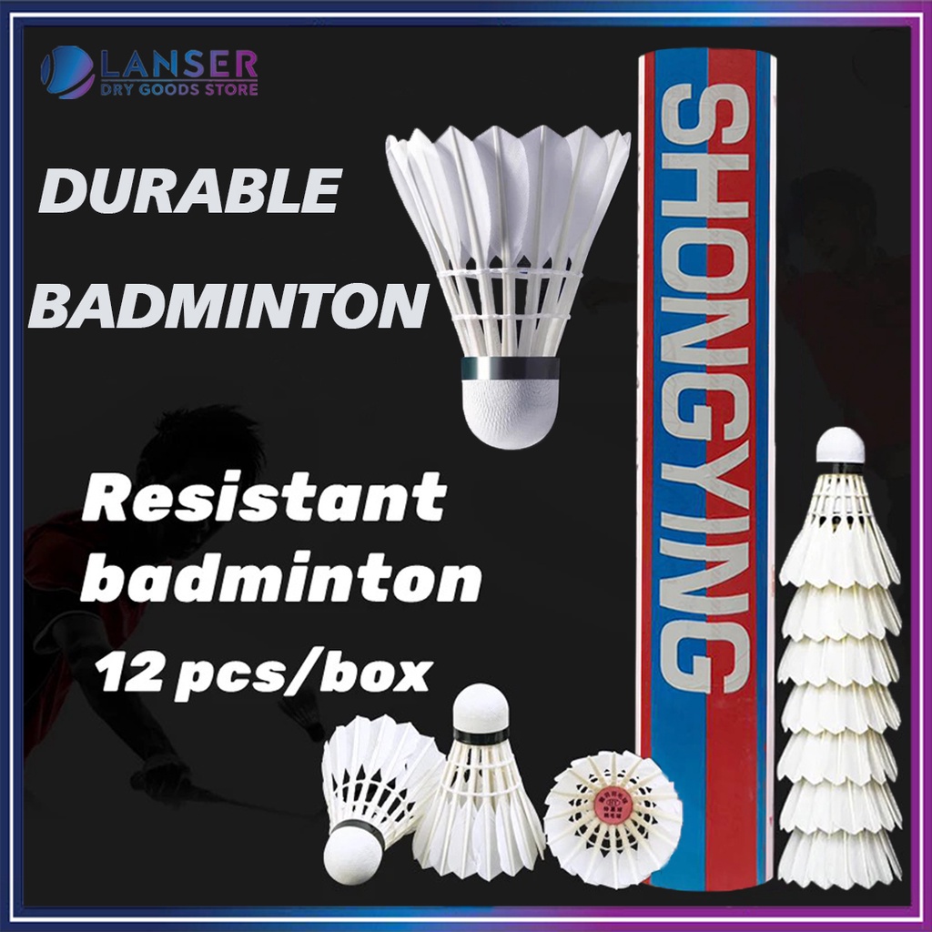 【LS】6pcs/SET Badmintons Shuttlecock PLASTIC/Feather Head Shuttle Cocks ...