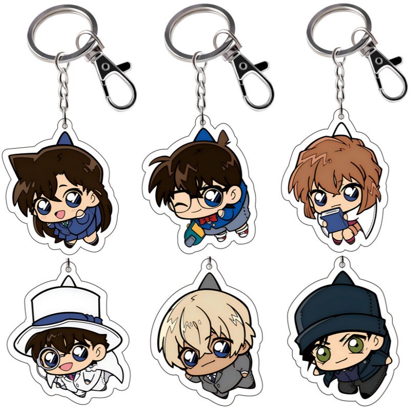 Anime Detective Conan Acrylic Keychain Conan Edogawa Jimmy Kudo Mouri ...