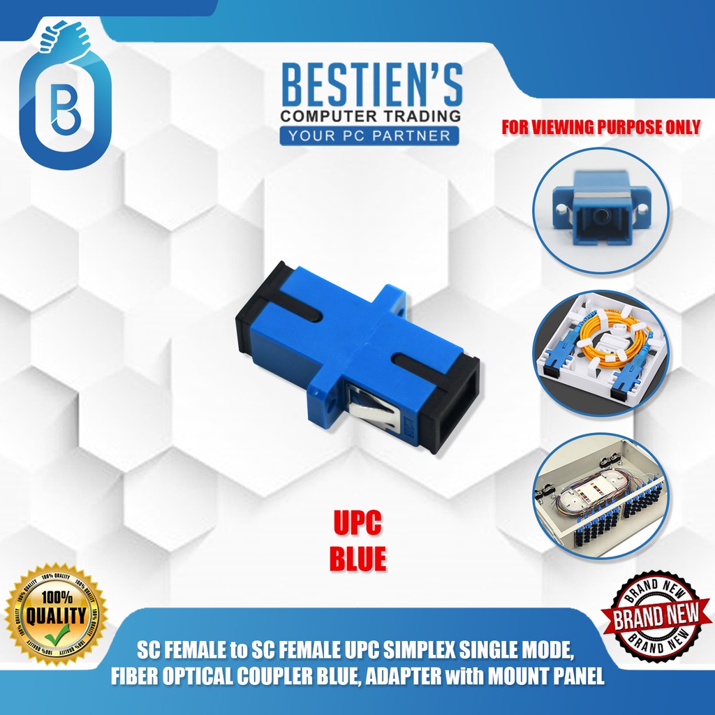 SC FEMALE to SC FEMALE UPC SIMPLEX SINGLE MODE, FIBER OPTICAL COUPLER ...